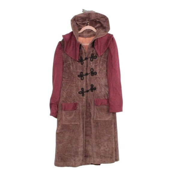 Homemade | Jackets & Coats | Vintage Homemade Red Corduroy Polyester Faux Fur Lined Long Coat ...